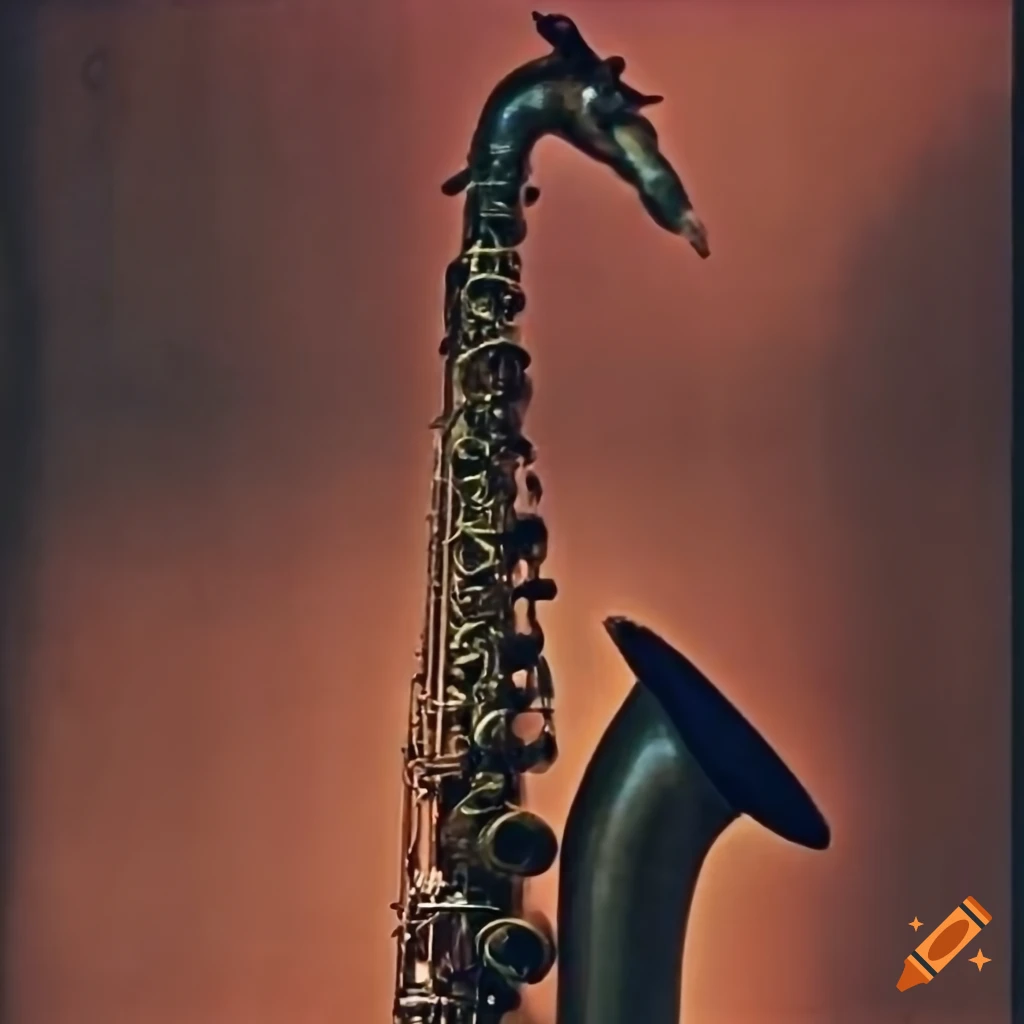 1967 jazz album cover with a giraffe in san francisco at twilight with ...