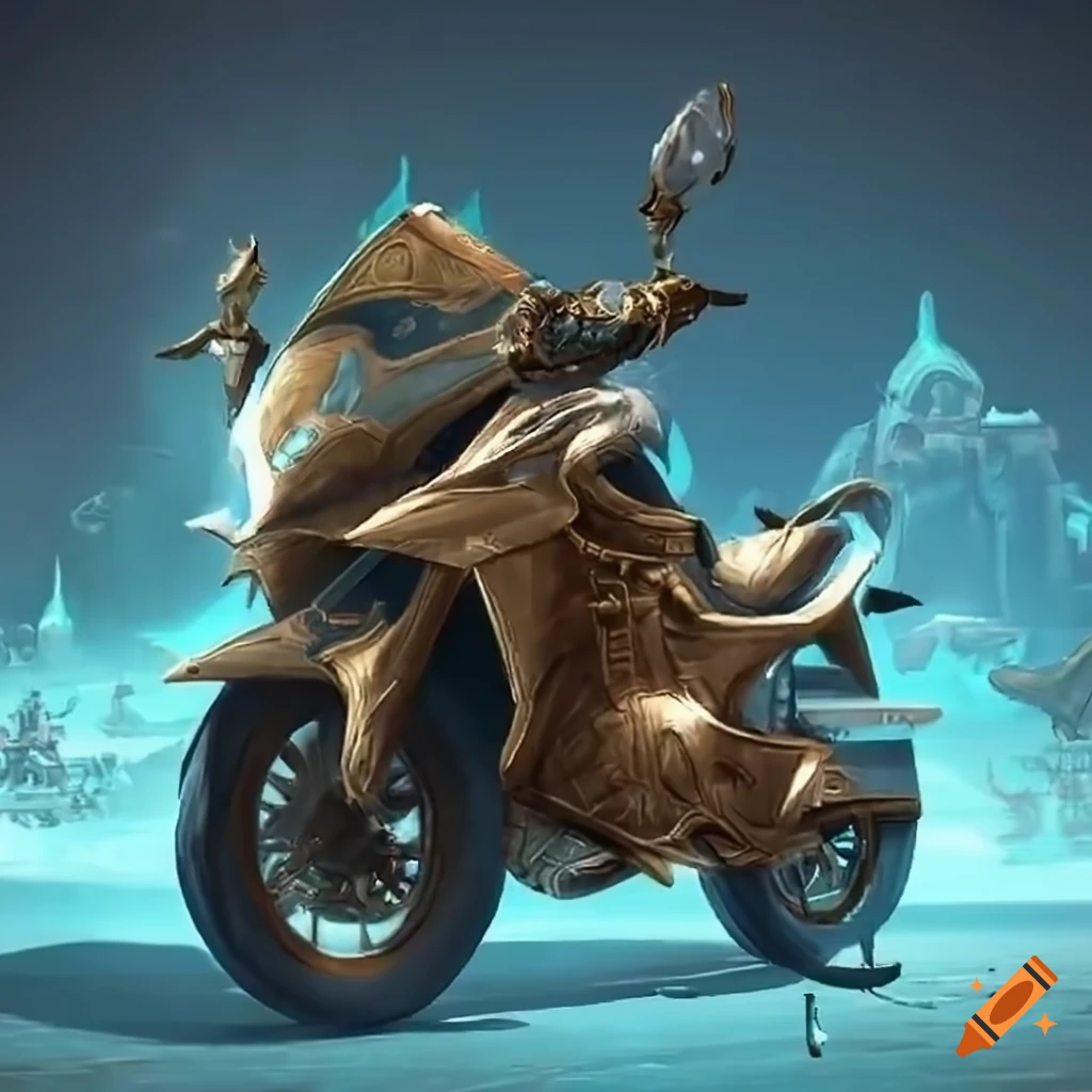 Lineage 2 imperial set on motorbike on Craiyon