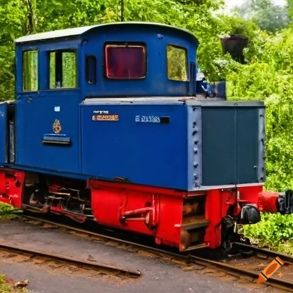 Small narrow gauge diesel locomotive on Craiyon