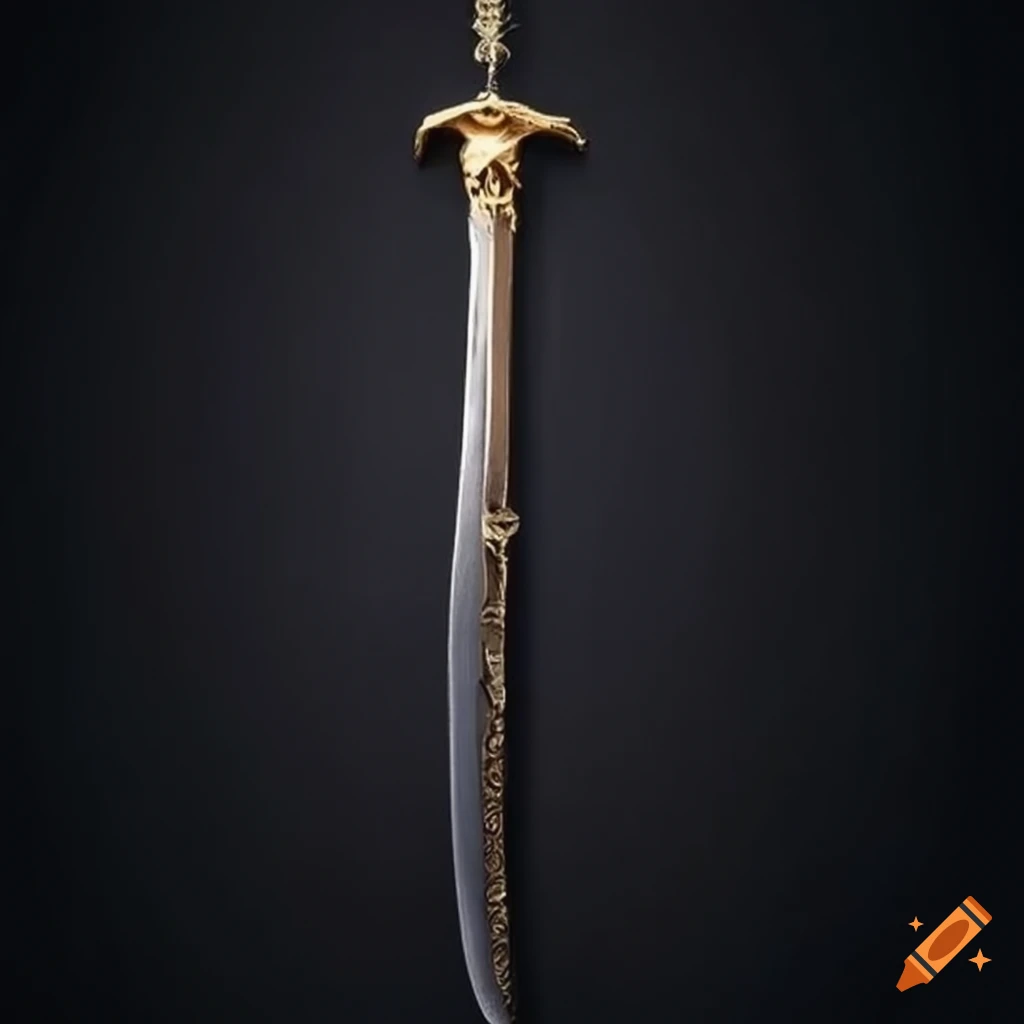 Beautifully crafted arabic sword with inscriptions on Craiyon