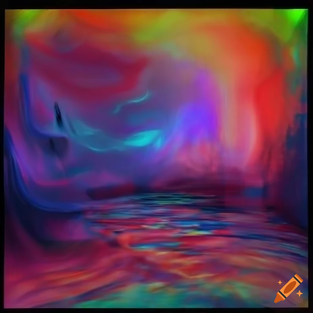 Vivid abstract representation of impressions in a poetic scene on Craiyon