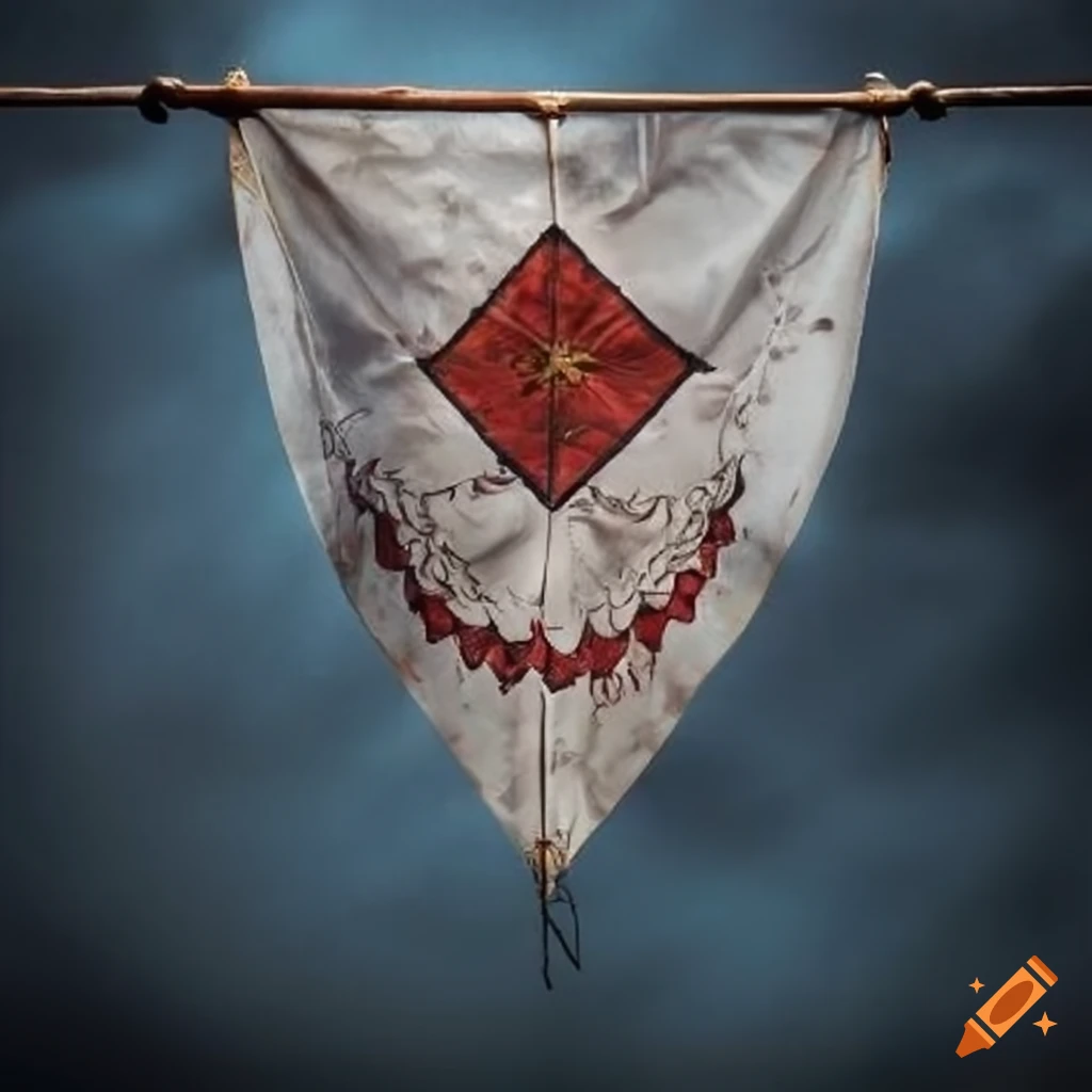 Medieval banner flag on Craiyon