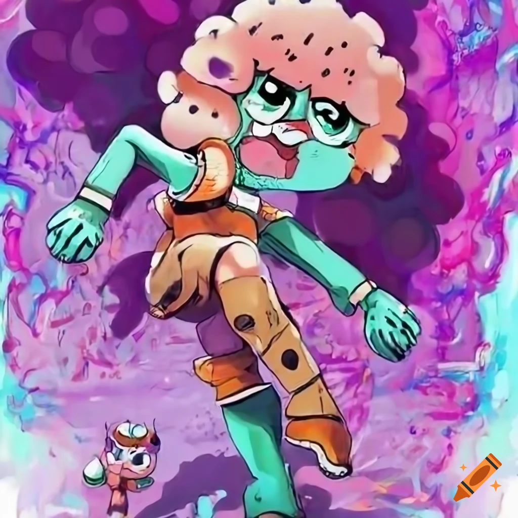 Gumball watterson in jojo's bizarre adventure style by hirohiko araki ...