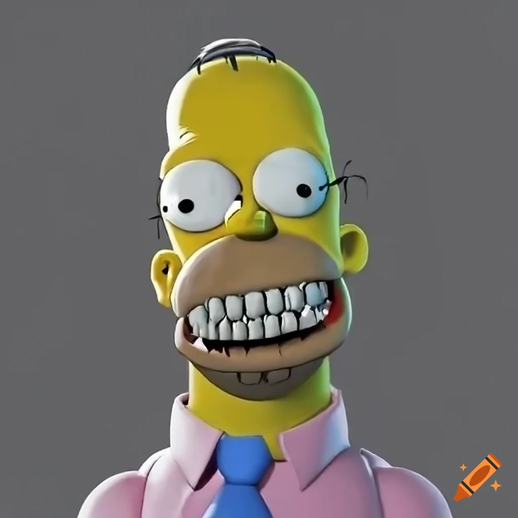 Creepy animatronic version of homer simpson inspired by five nights at ...