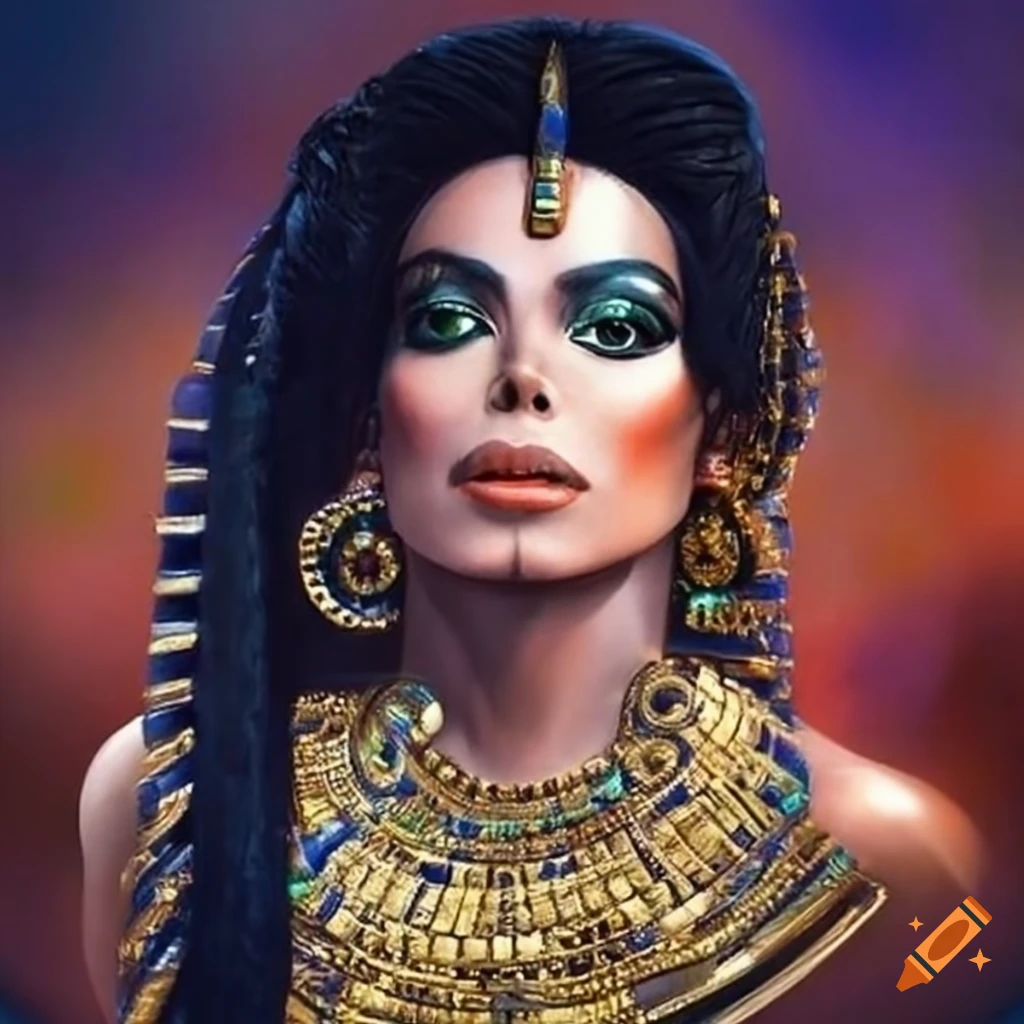 Artistic depiction of michael jackson as egyptian queen cleopatra on ...