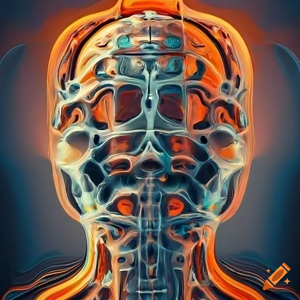 X-ray biomechanoid face of C3PO in a highly detailed photorealistic ...