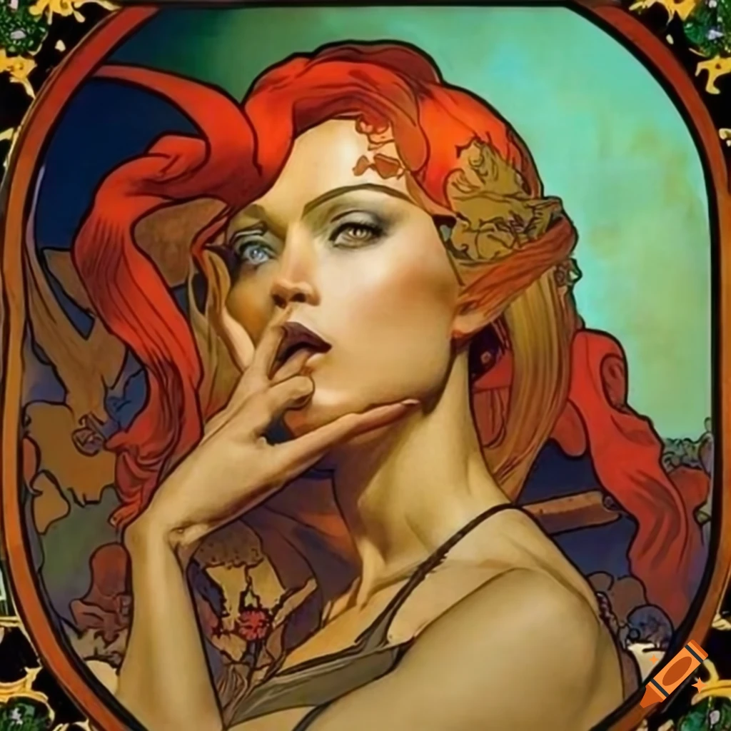 Glowing lighting inspired by Boris Vallejo, Alphonse Mucha, Escher, and ...