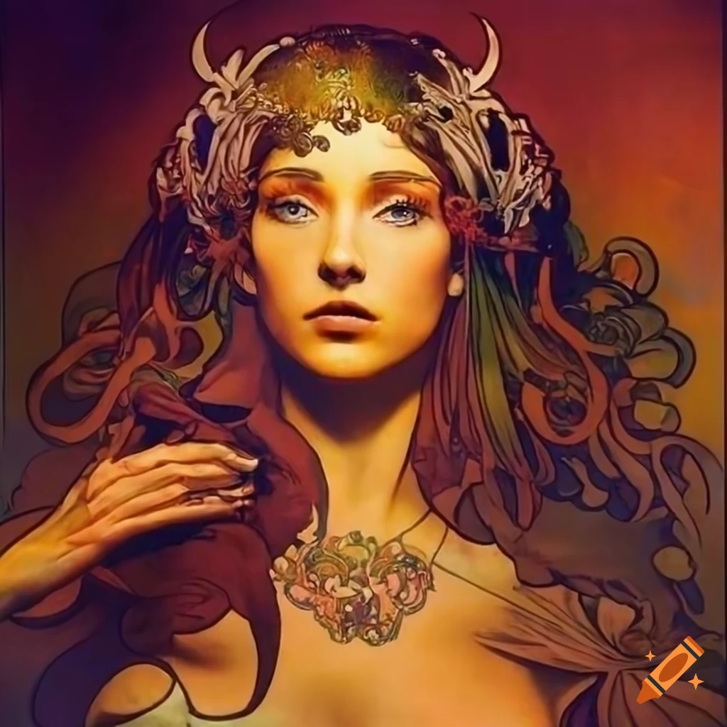 Iridescent deep ember lighting inspired by Boris Vallejo, Alphonse ...