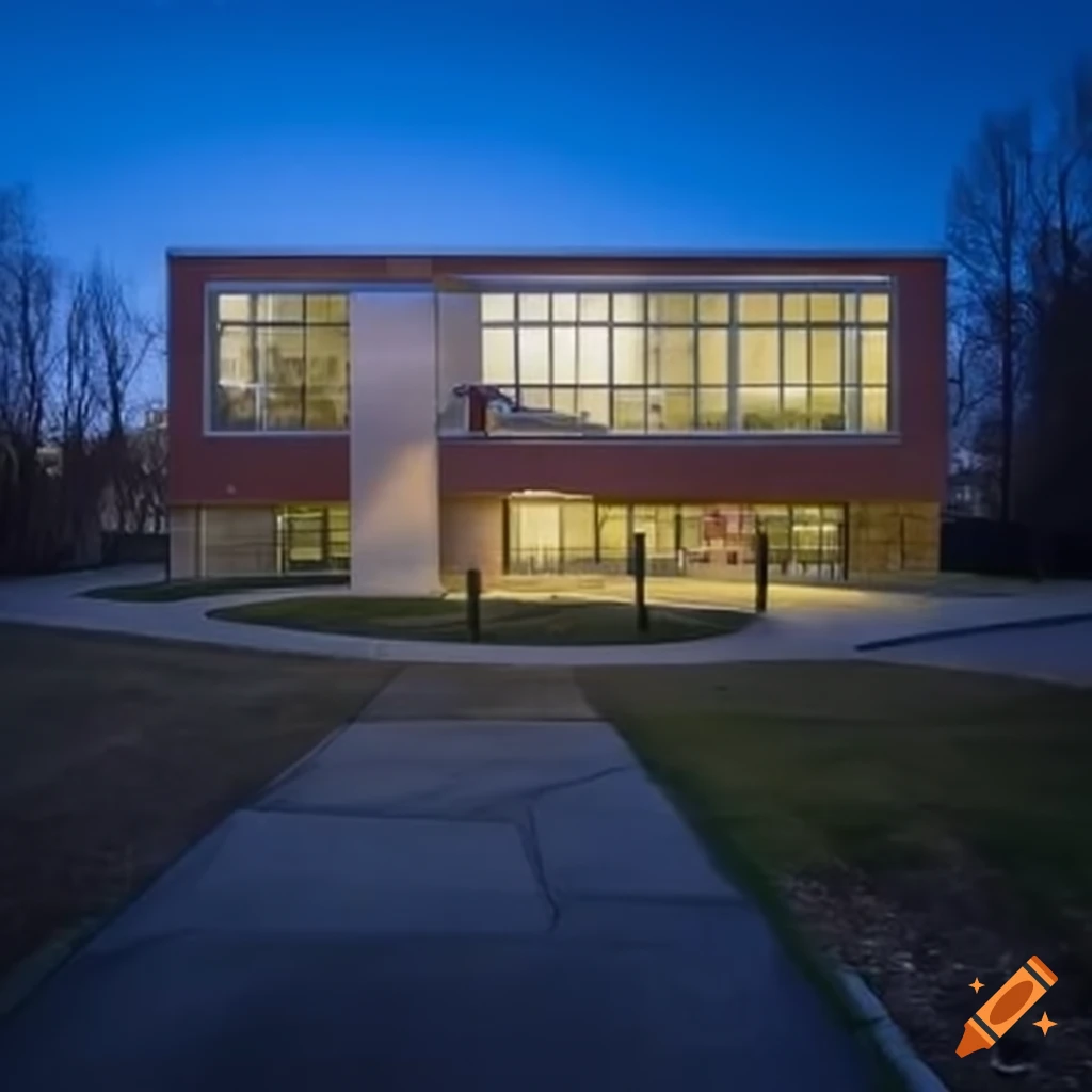 Health clinic building in a small town on Craiyon