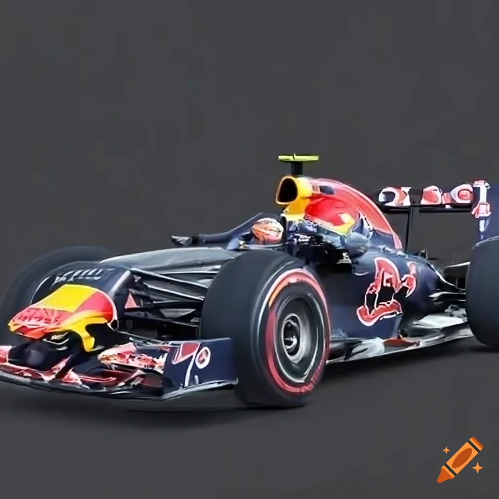 Redbull rb13 formula one racing car on track transitioning into ...