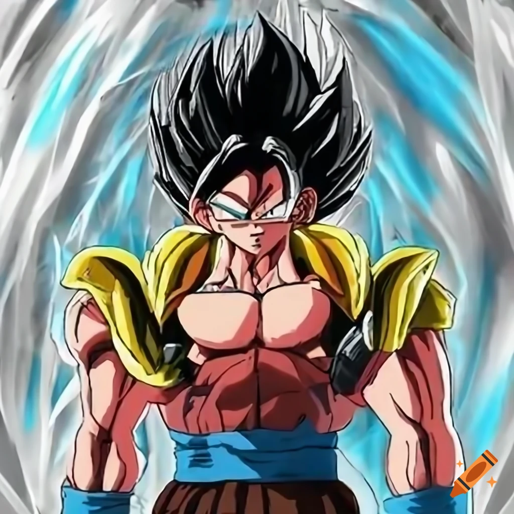 Gogeta and Vegeto fusion into Gogito on Craiyon