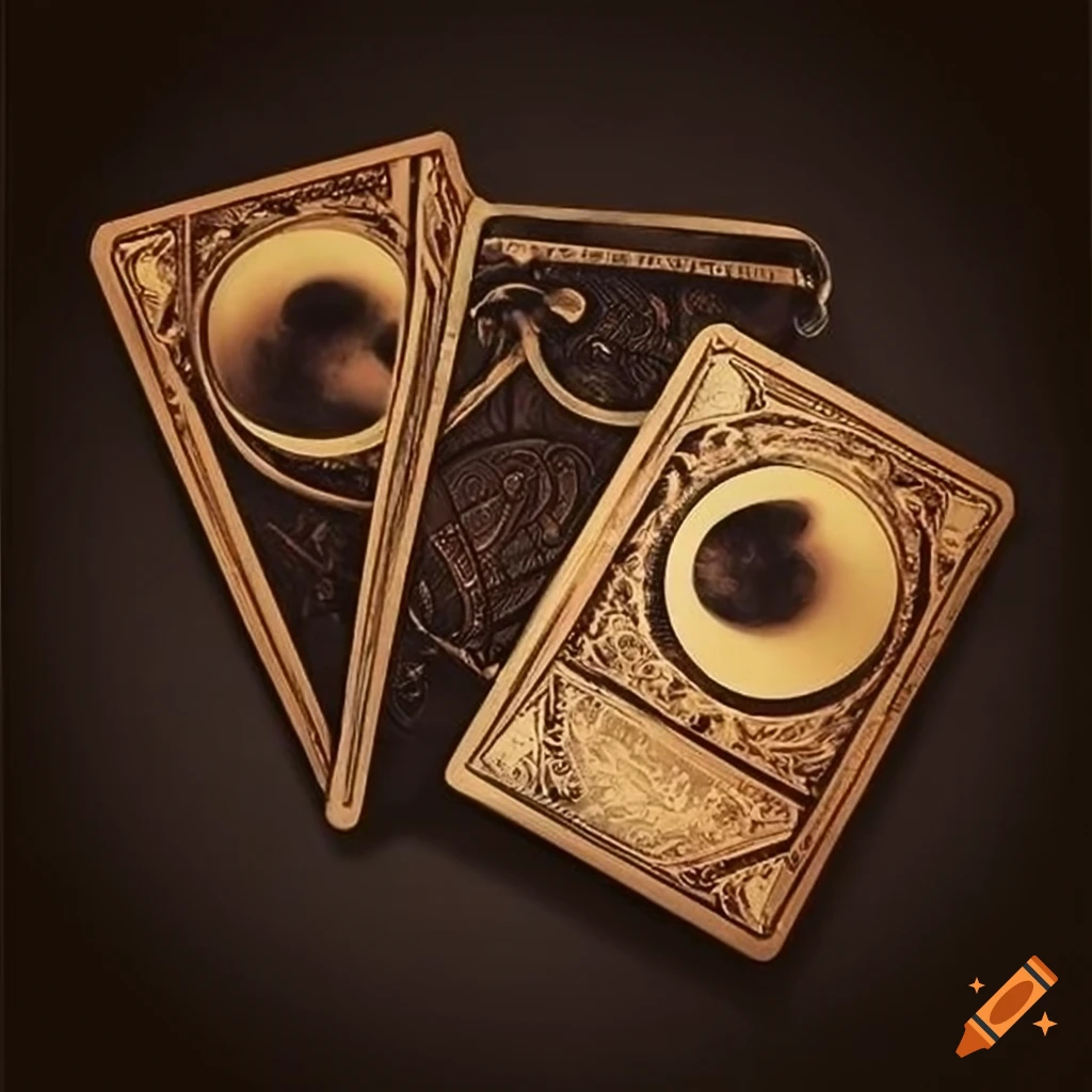 Ancient card game deck set in sepia tones on Craiyon