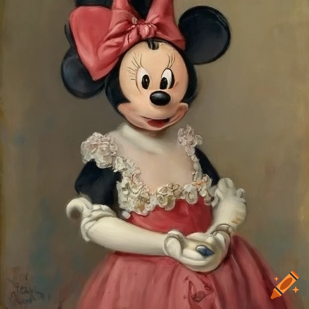 Minnie mouse portrayed in a tall and beautiful form by albert edelfelt ...