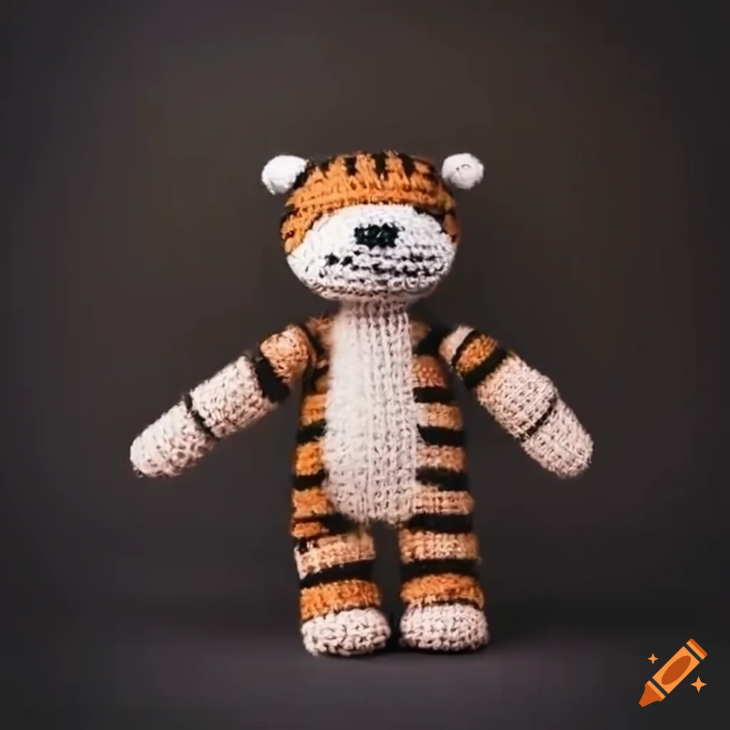 Burlap doll Hobbes jumping in slow motion on Craiyon