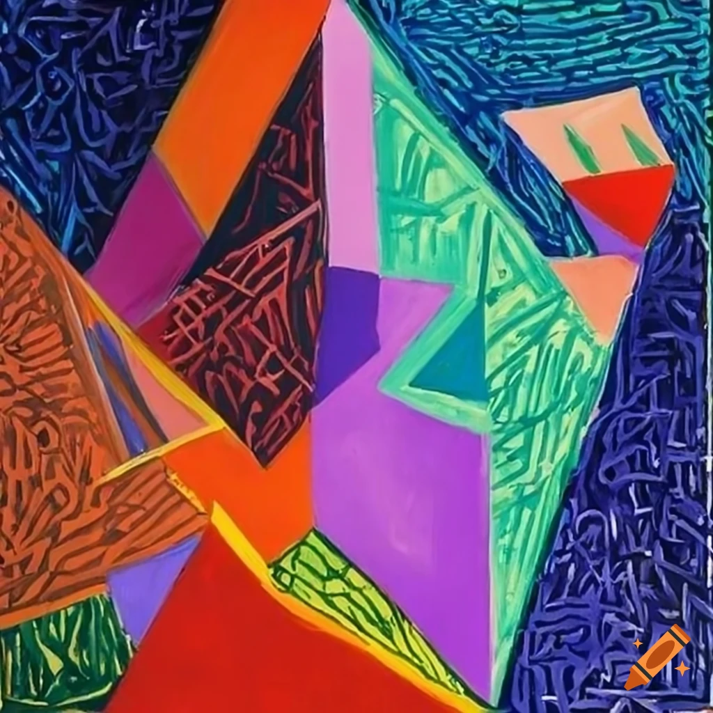 Abstract four-dimensional spatial structures painting by Picasso and ...