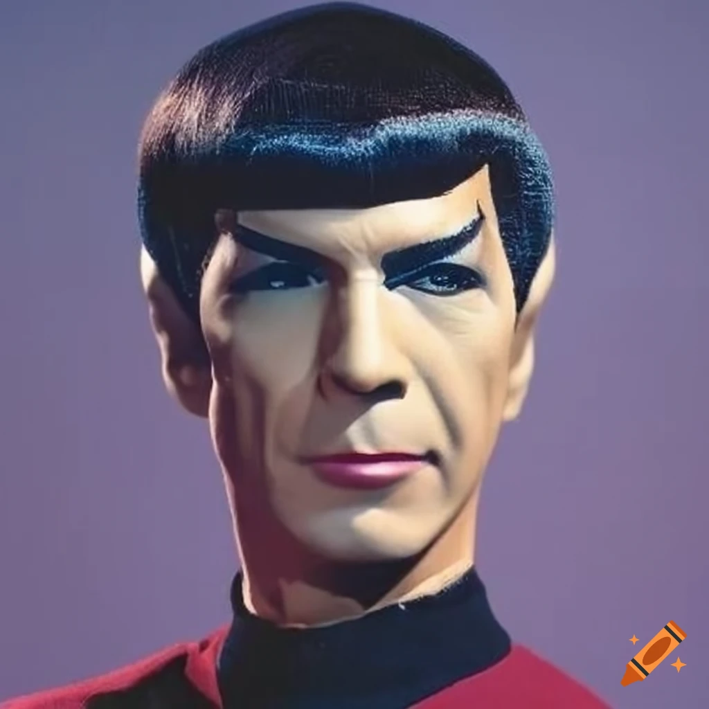 Smiling Spock burlap doll from Star Trek franchise on Craiyon