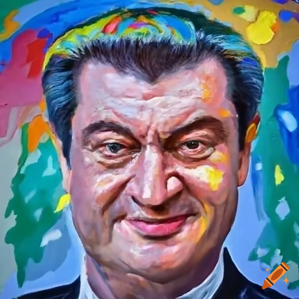 Portrait of markus soder with a 1970s look in 2023 on Craiyon