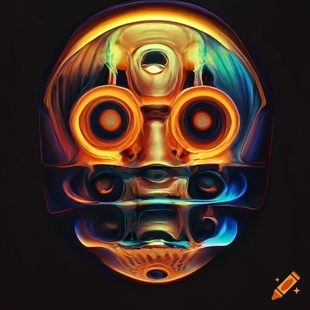 X-ray biomechanoid face of C3PO in a highly detailed photorealistic ...