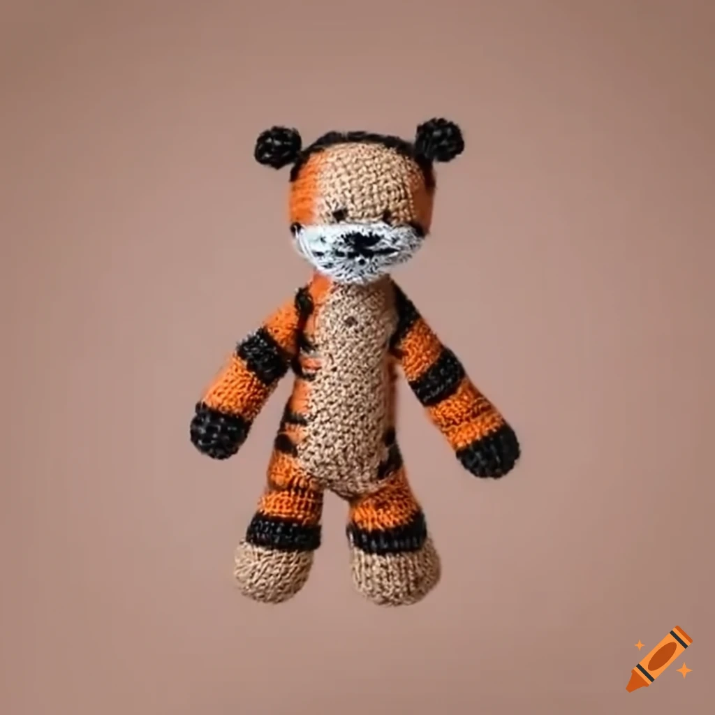 Burlap doll Hobbes jumping in slow motion on Craiyon