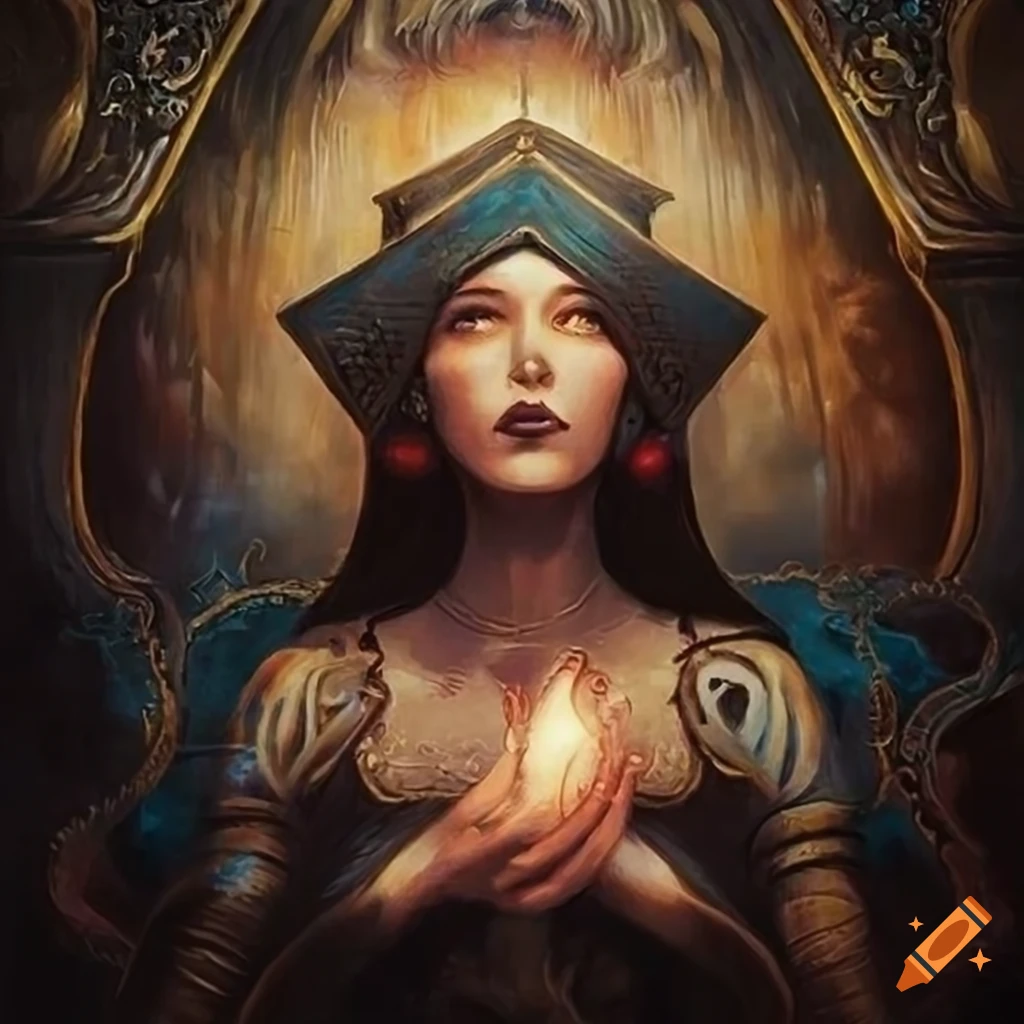 Ancient decorated card game deck set in heroic fantasy style on Craiyon