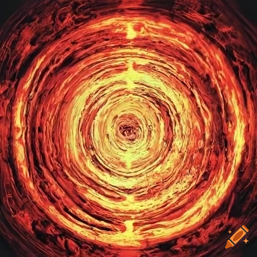 Seven circles representing hell on Craiyon