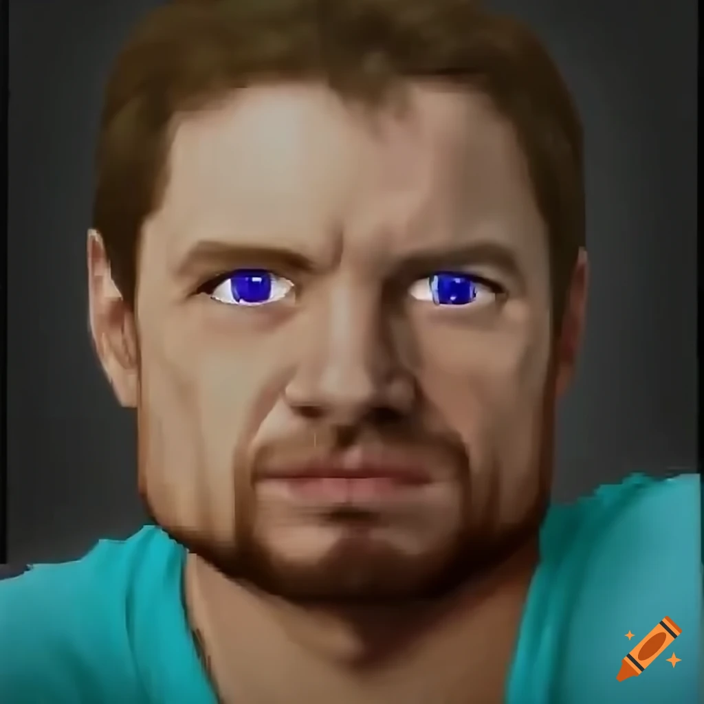 Hyperrealistic minecraft steve character on Craiyon