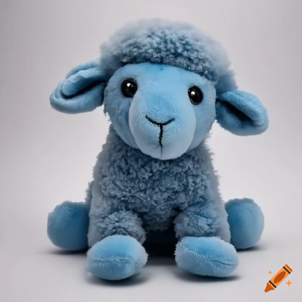 Blue sheep plush on Craiyon