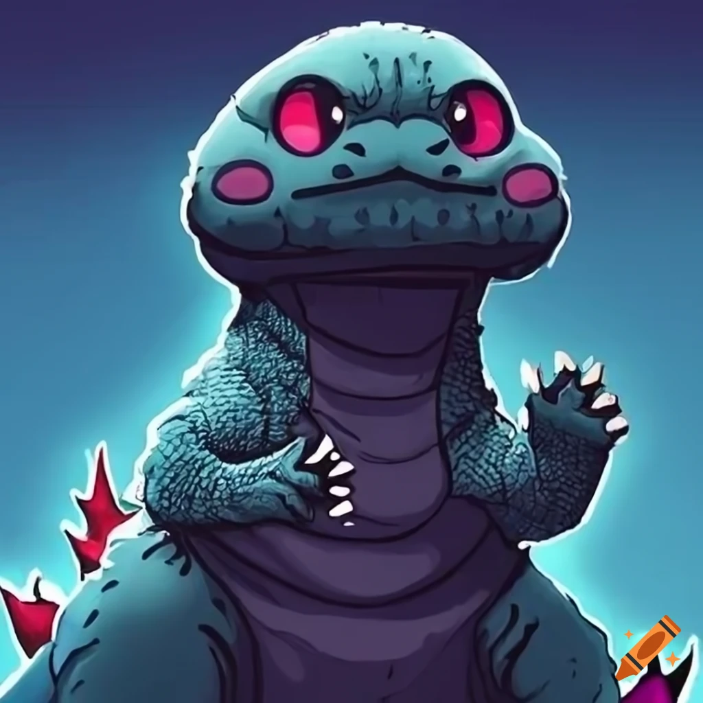 Cute godzilla on Craiyon