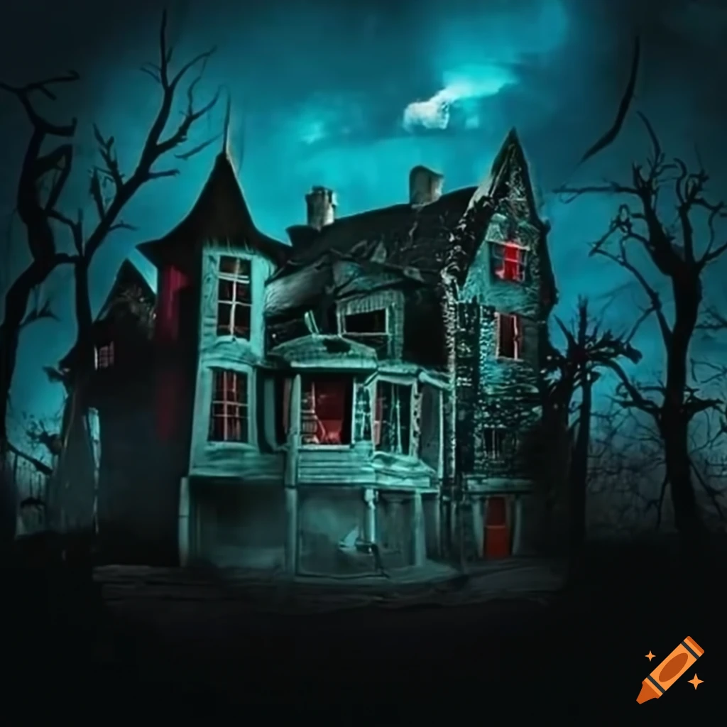 Haunted house ride on Craiyon