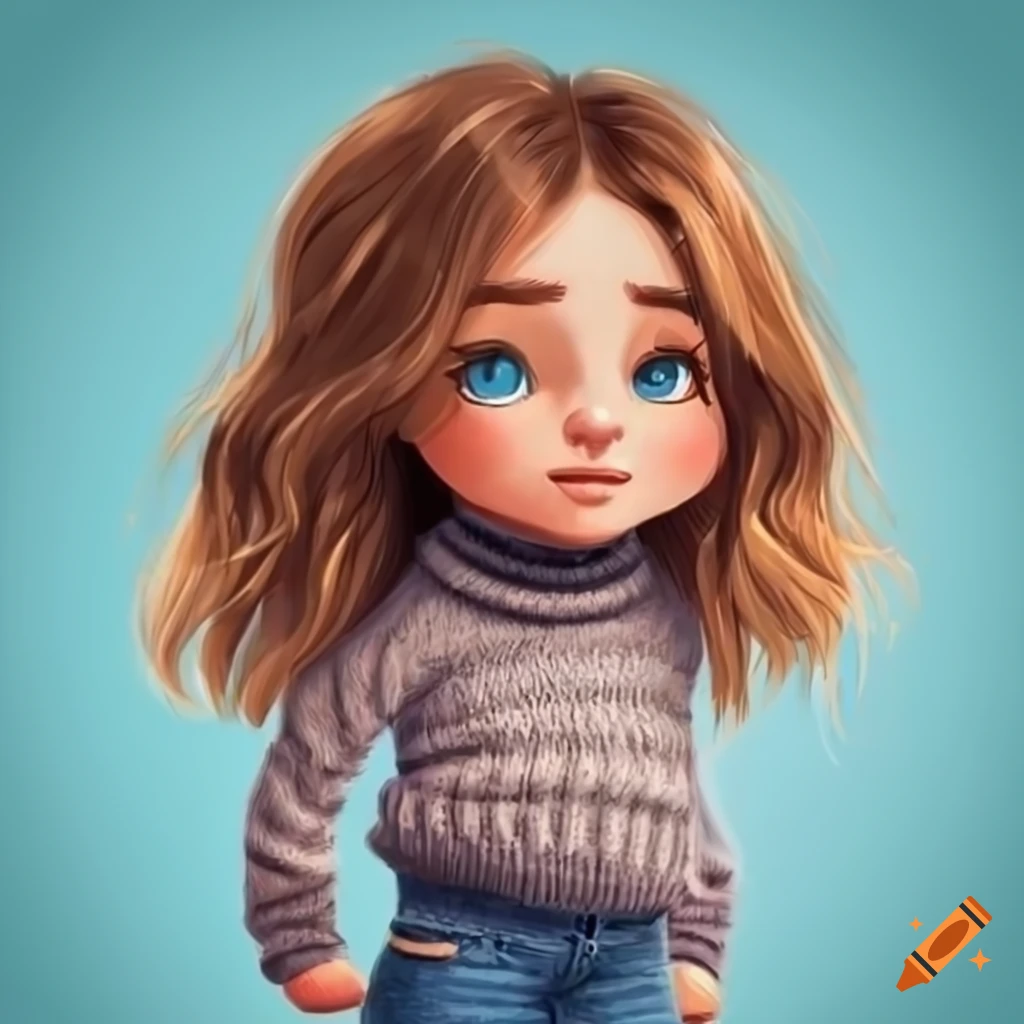 Illustration of mia, a cozy canadian-looking character with light brown ...