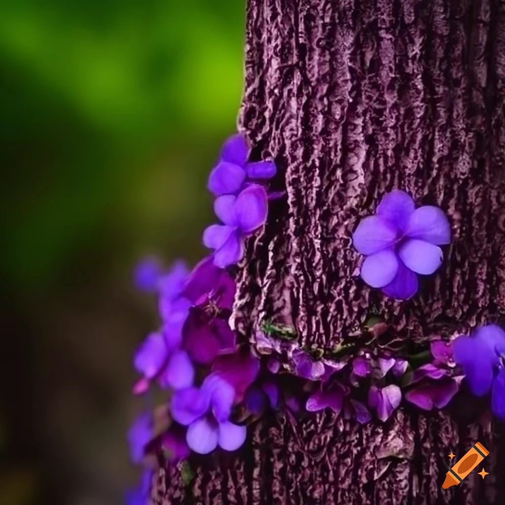 Purple plants on Craiyon