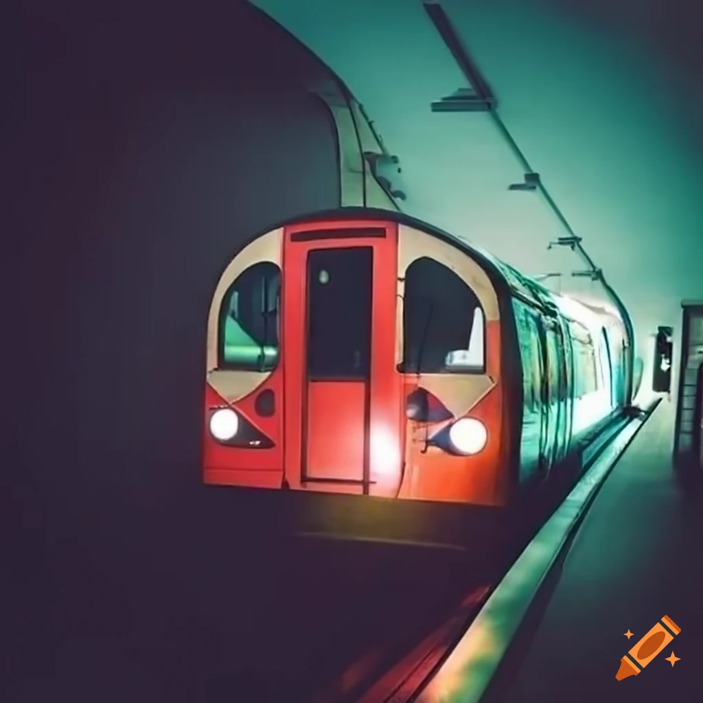 London underground train on Craiyon