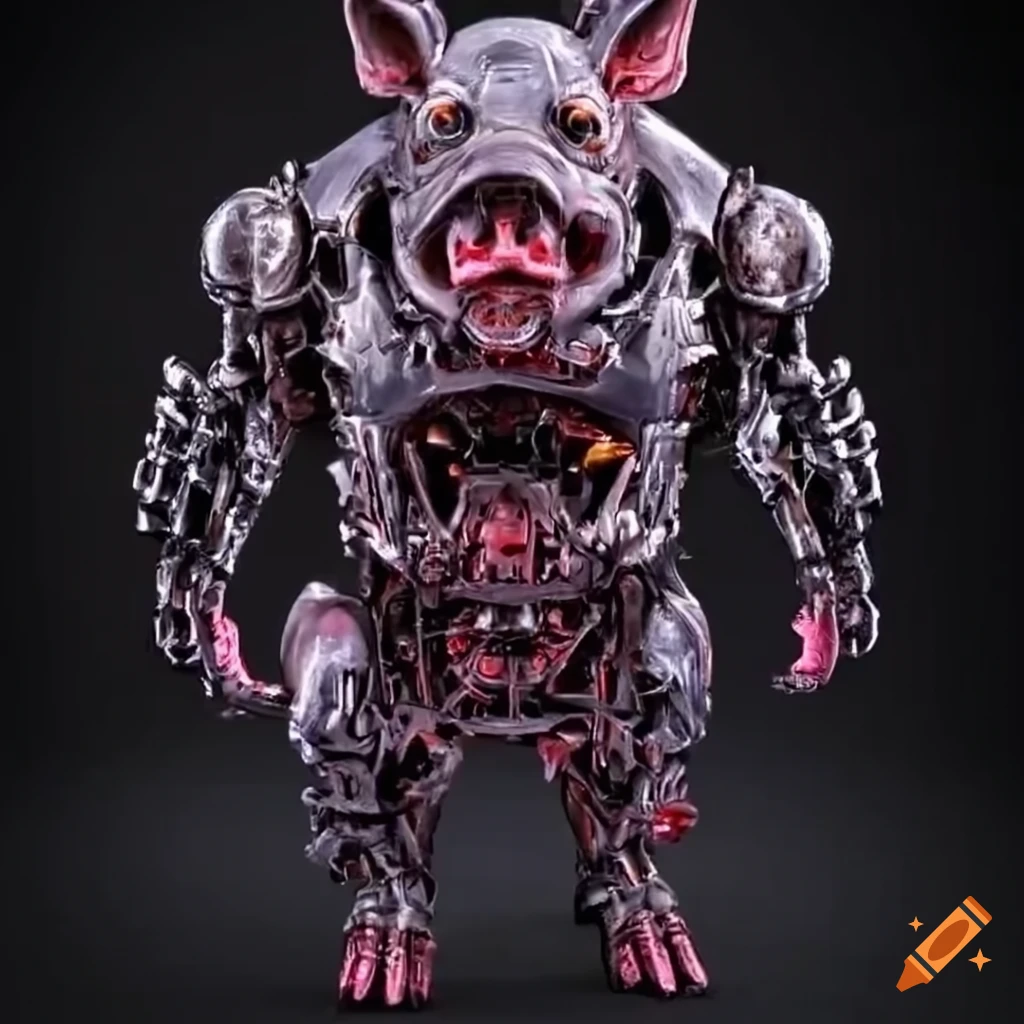 Terminator pig on Craiyon