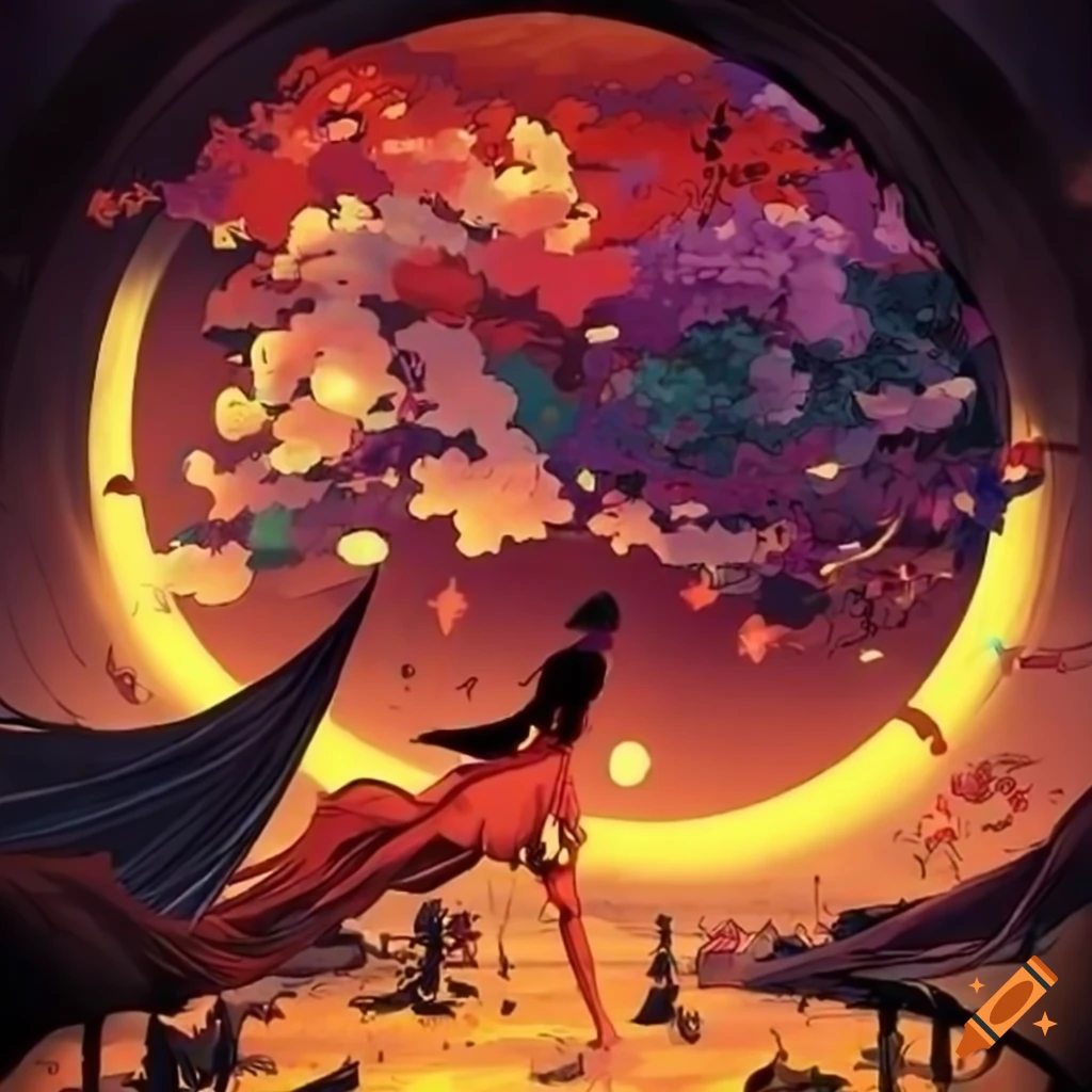 Detailed and vibrant japanese animation art on Craiyon