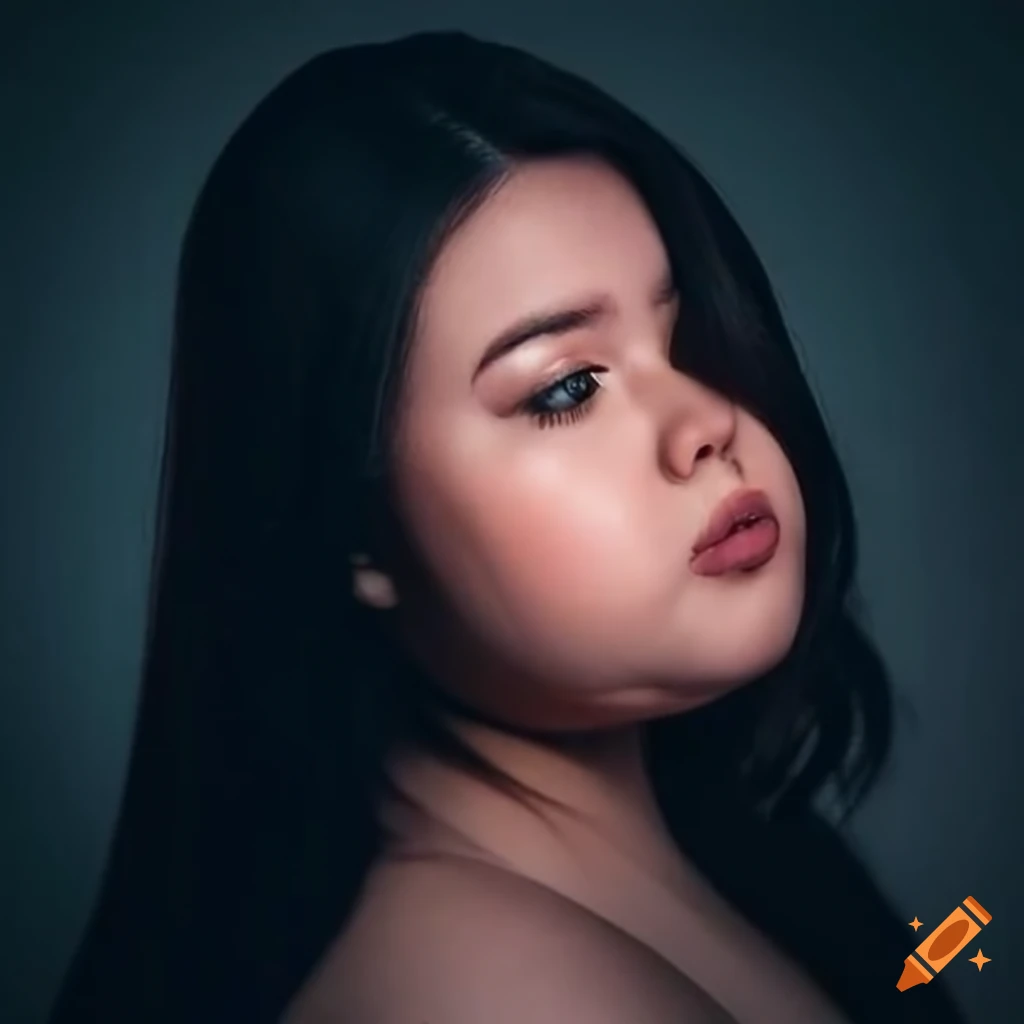 Beautiful shy curvy girl on Craiyon