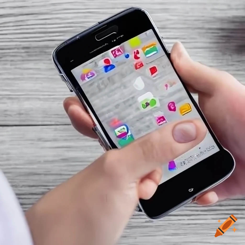 Smartphone displaying notification and numerical data in an app ...