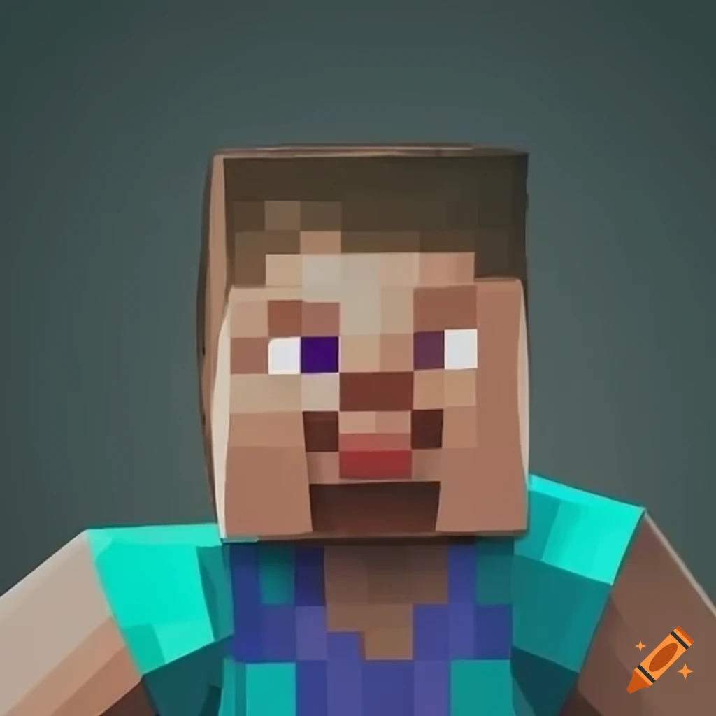 Hyperrealistic Minecraft Steve character on Craiyon