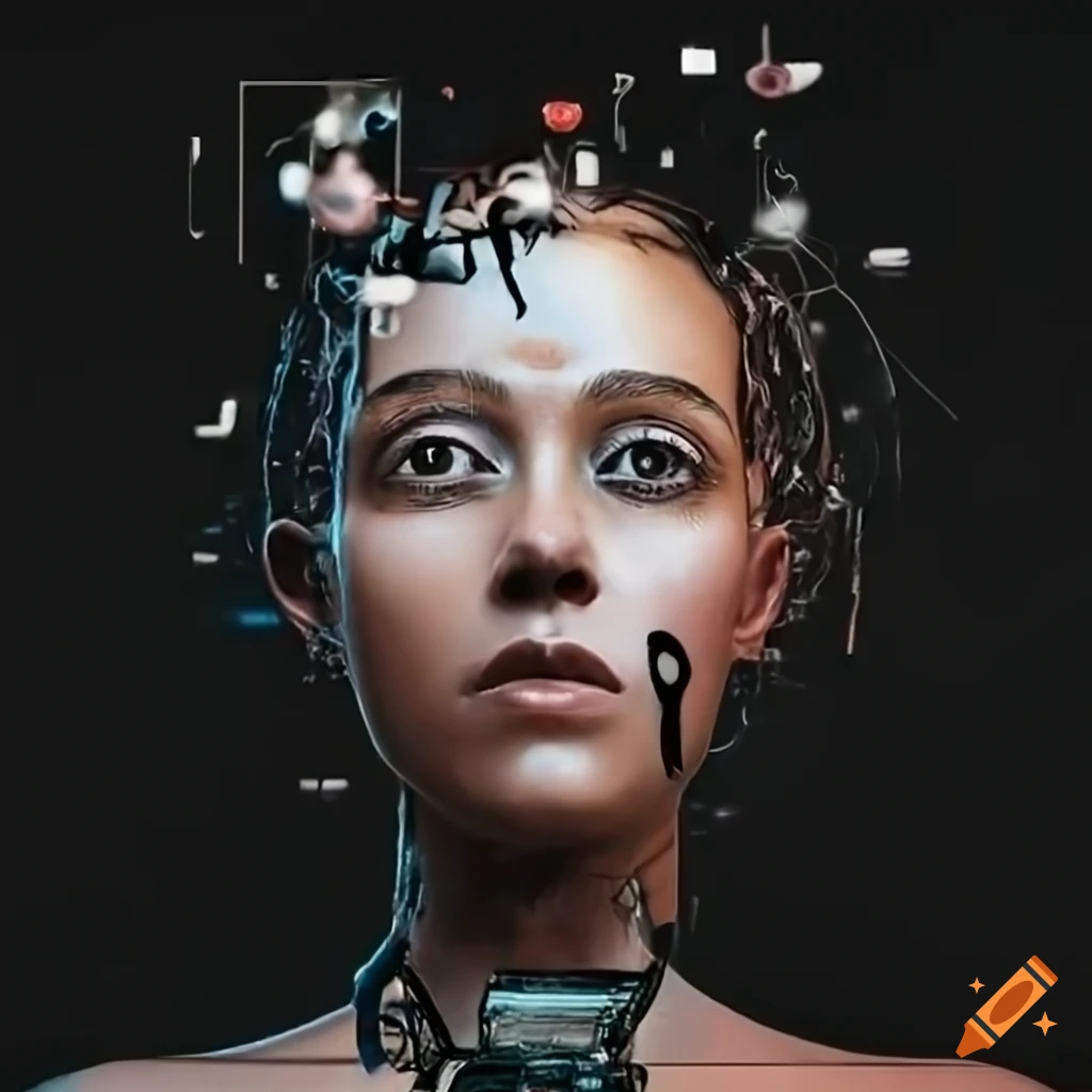 Evolution of humans and artificial intelligence relationship on Craiyon