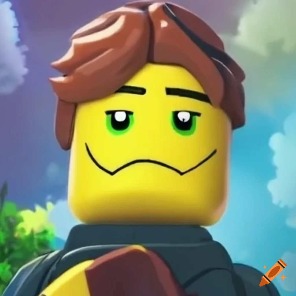 Anime scene with Lloyd supporting his father Garmadon with a crutch on ...