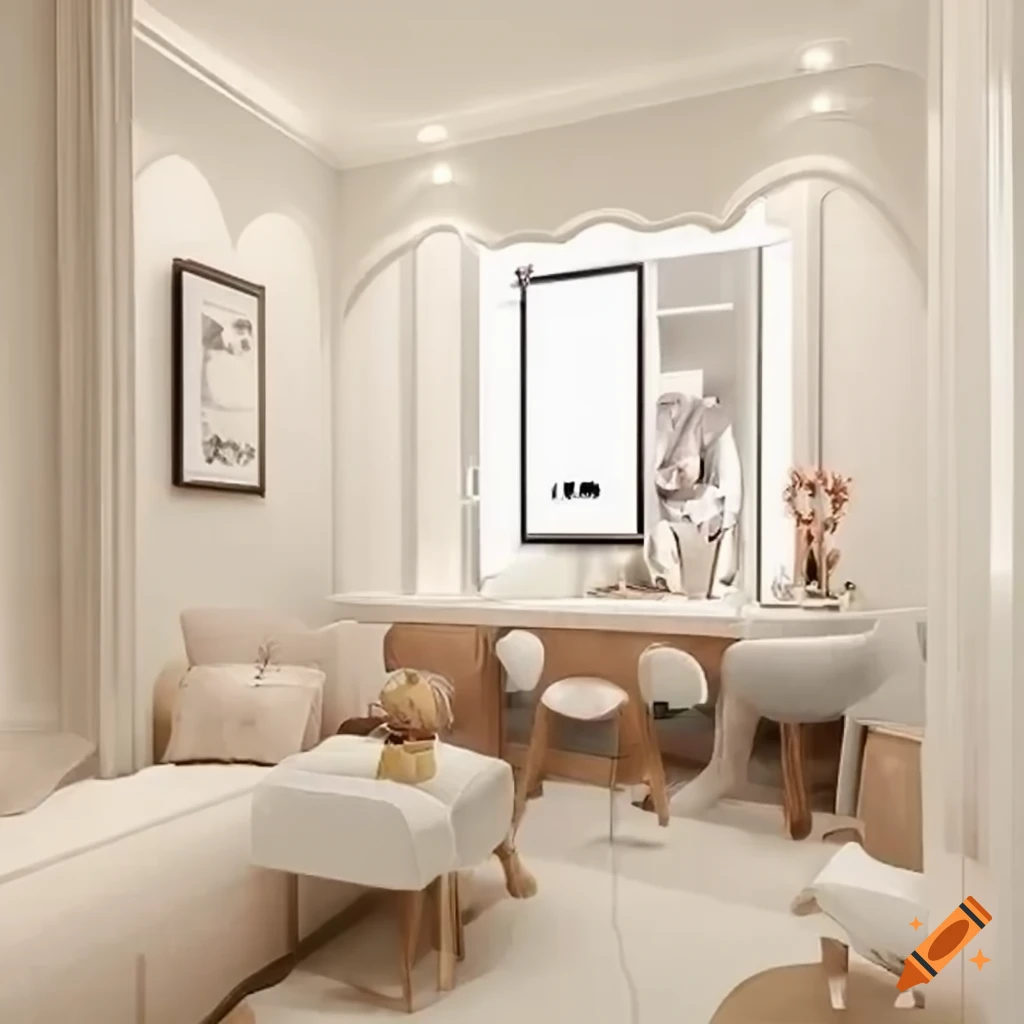 Interior design made from apple with multiple rooms detailed on Craiyon