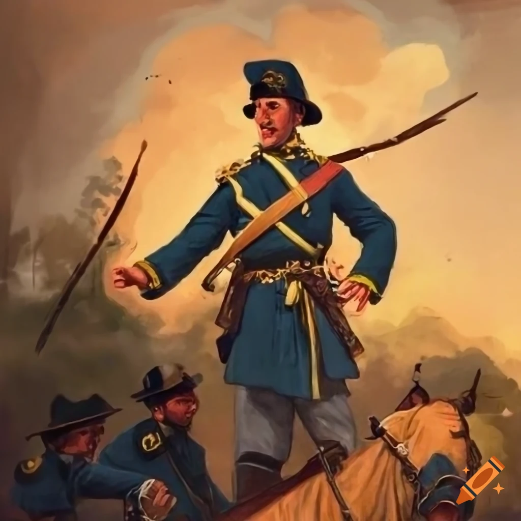 Drawing depicting the accomplishments of the 54th Massachusetts ...