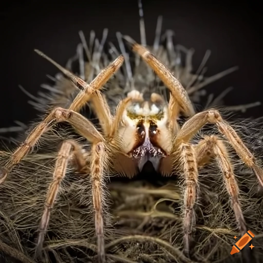 Animal hybrid with spider body and hedgehog spikes on Craiyon