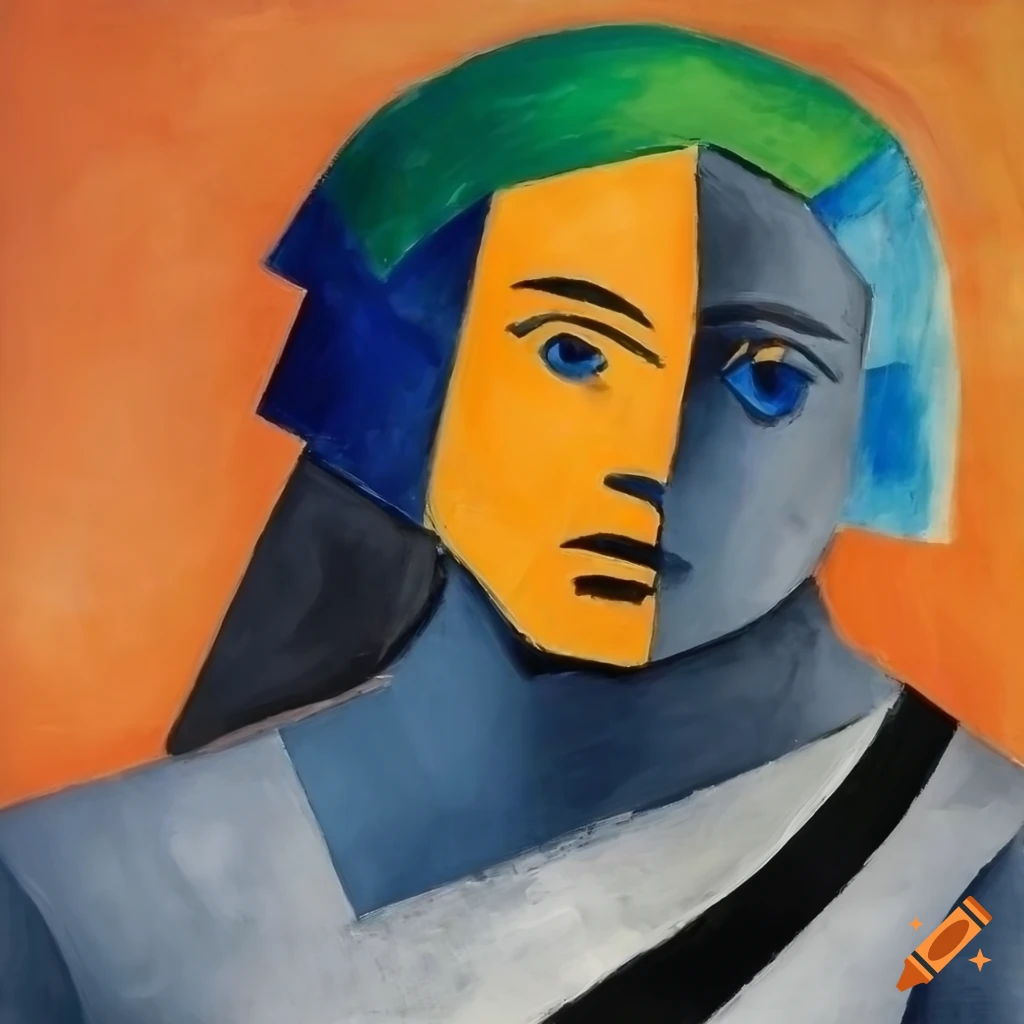 Portrait in cubist, Malevich, expressionist, surrealistic style in ...