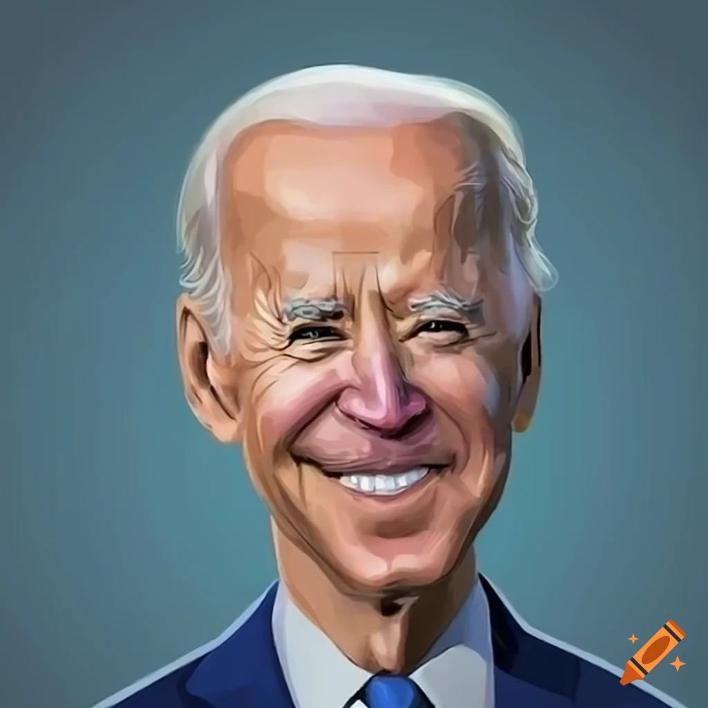 Cartoon portrait of joe biden on Craiyon