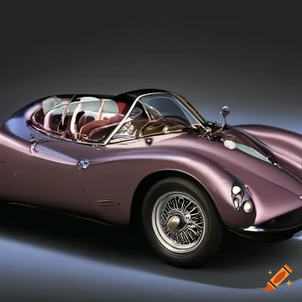 Vintage 1955 Pagani sports car with immaculate detail on Craiyon