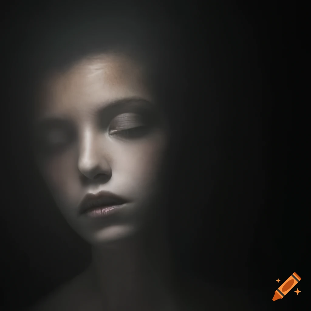 Shadow portrait on Craiyon