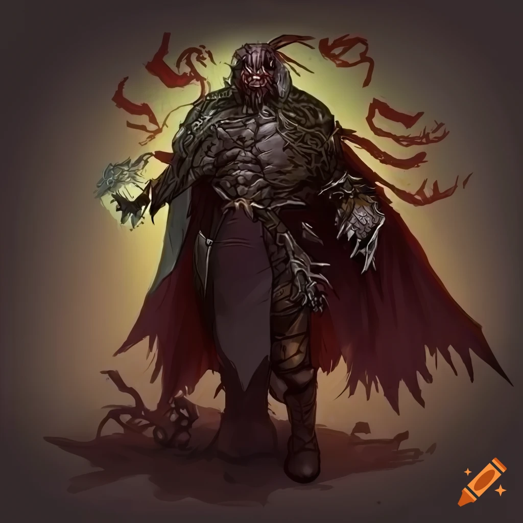 Detailed character illustration of a supernatural entity inspired by ...