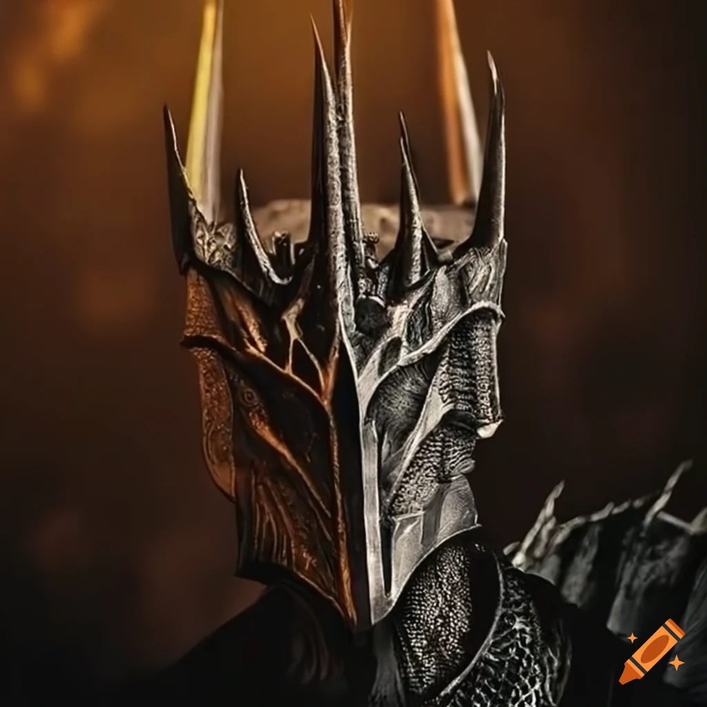 Intricate depiction of sauron from lord of the rings with dark ...