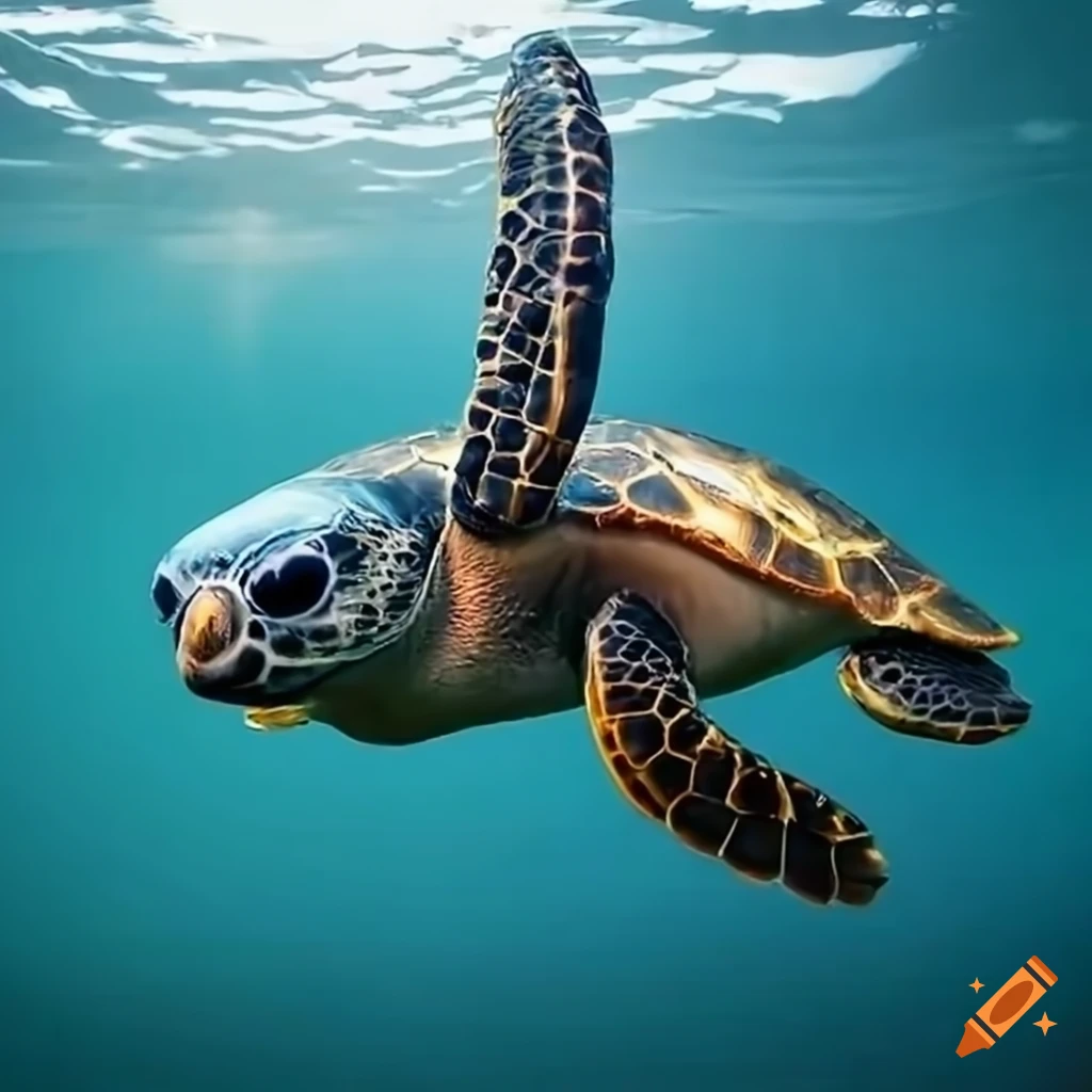 Turtle robot cleaning the sea from toxic metals and recharging with ...