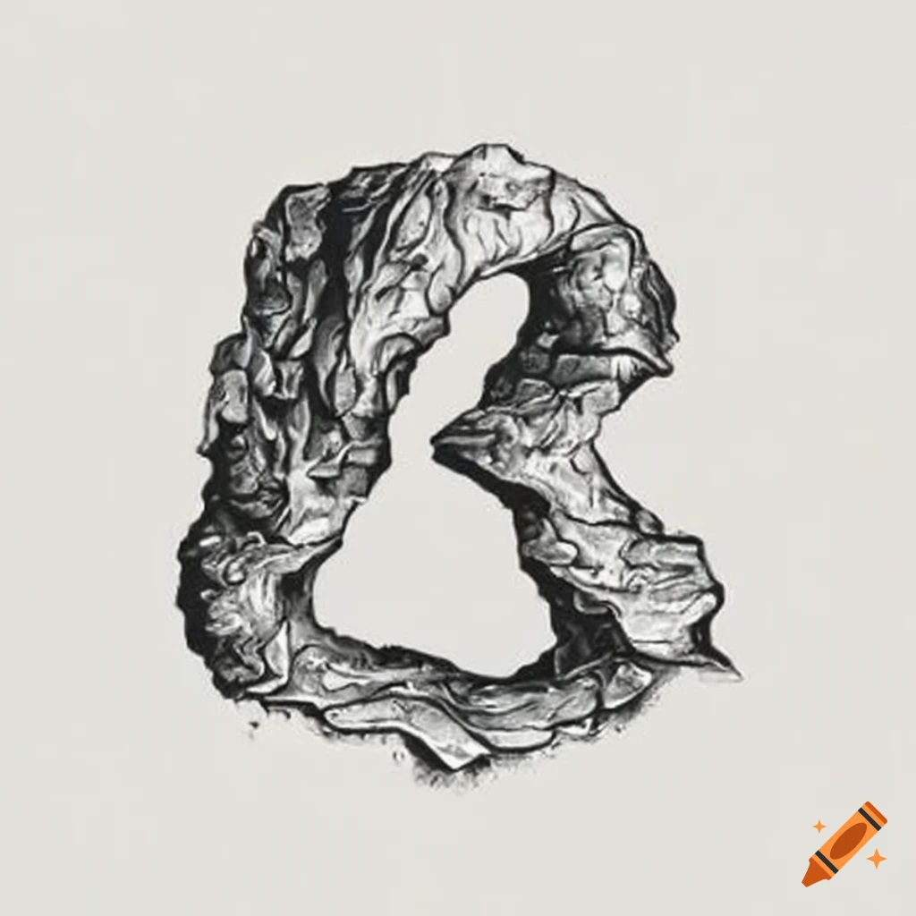 Geology spelled out with rock letters on Craiyon